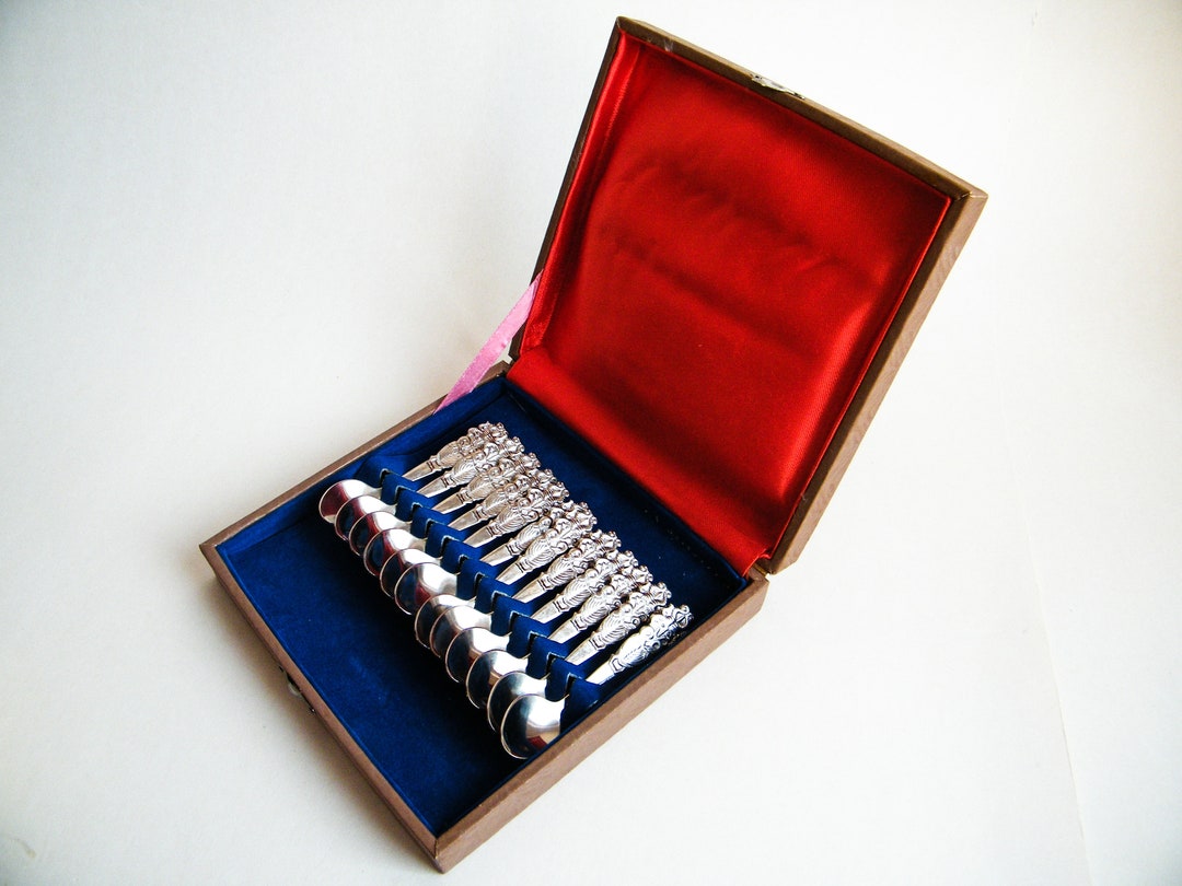 12 Pc Coffee / Tea Spoons in Box - Vintage - Etsy