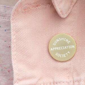 Sunshine Appreciation Society Pin Hard Enamel Pin Summer - Etsy