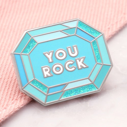 You Rock Pin Enamel Pin Flair Positive Pin Lapel Pin - Etsy UK