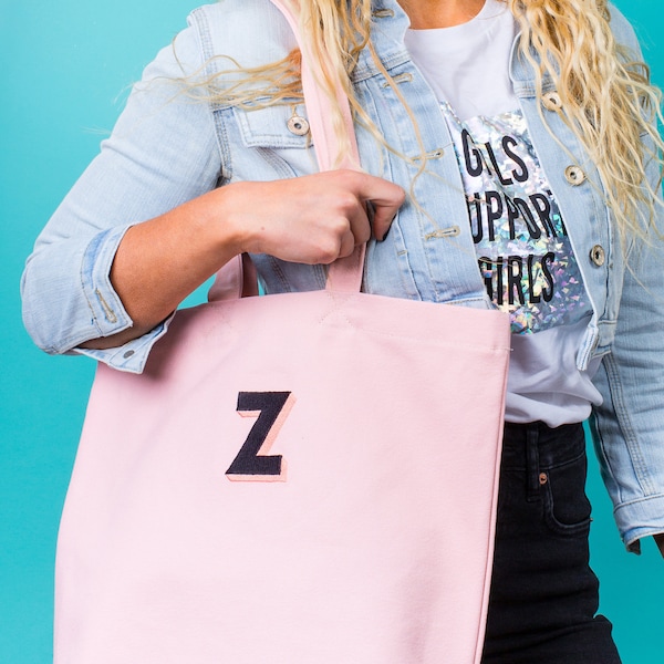 Initial Tote Bag - Etsy
