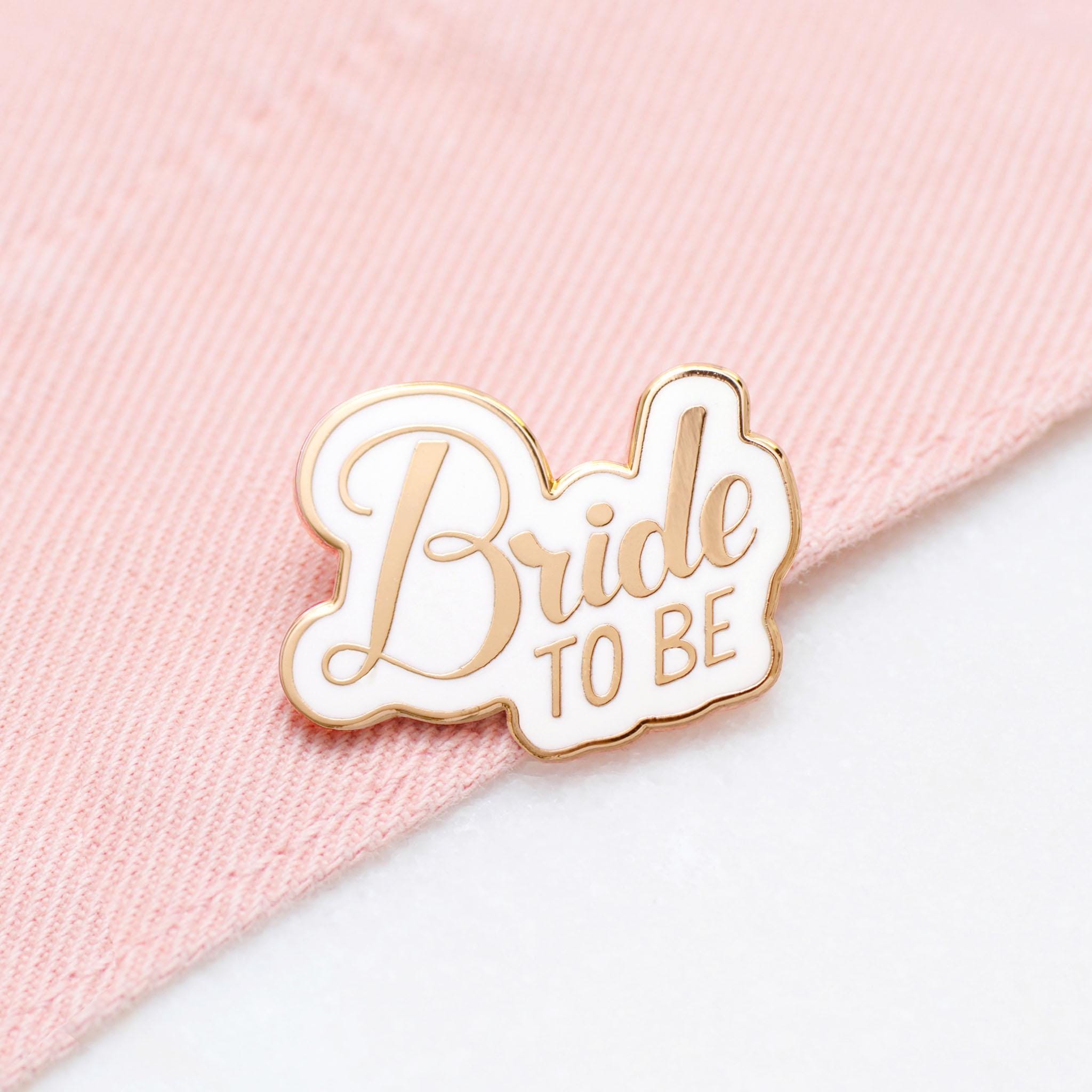 Bride to Be Enamel Pin | Gold Wedding Lapel Pin | Engagement & Bridal ...