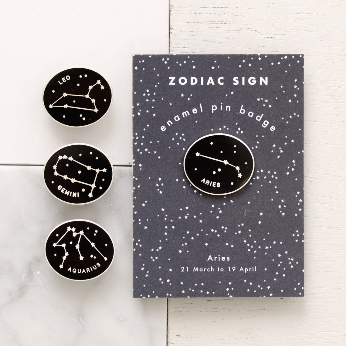 Pisces Zodiac Hard Enamel Pin | Constellation Star Sign Lapel Pin ...