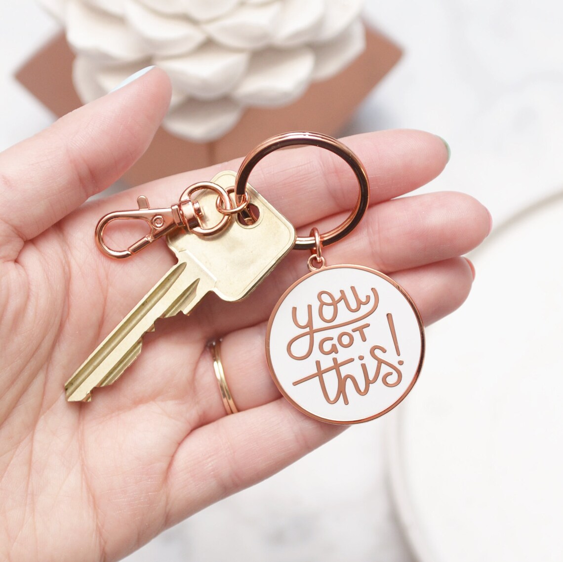 You Got This Enamel Keyring Motivational Keychain Key Ring | Etsy