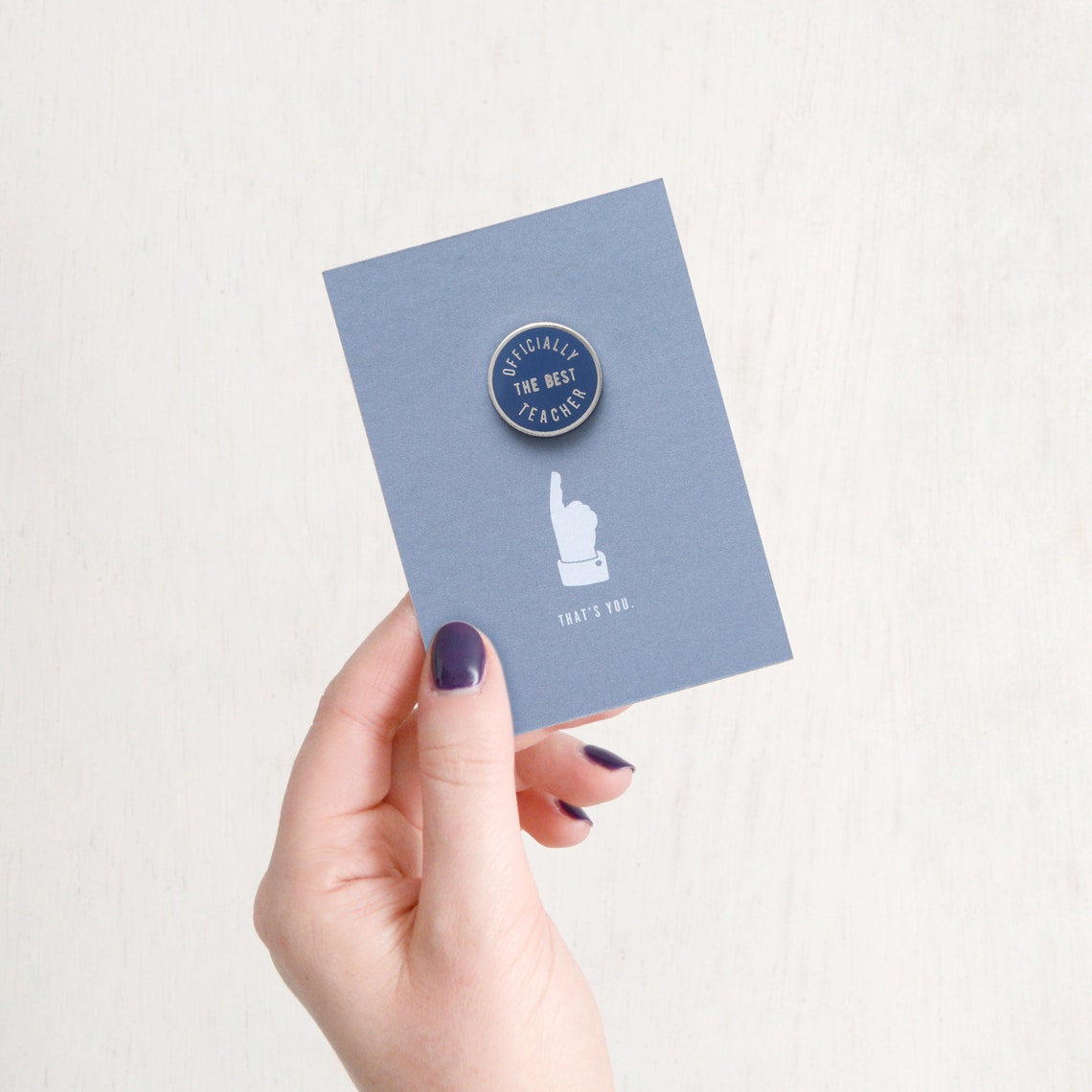 Officially the Best Teacher Pin Teacher Pin Gift for - Etsy UK
