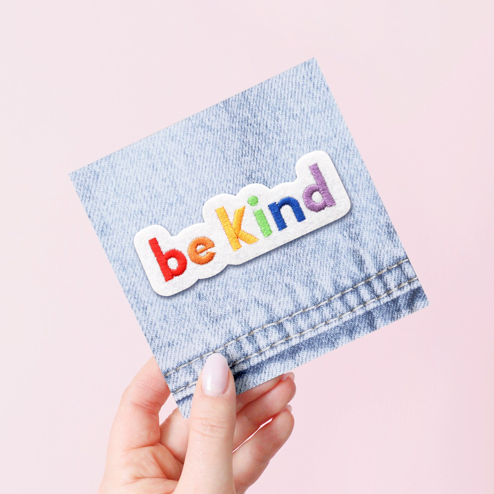 Be Kind Rainbow Embroidered Patch | Iron-on or Sew-on Patch | Kindness ...