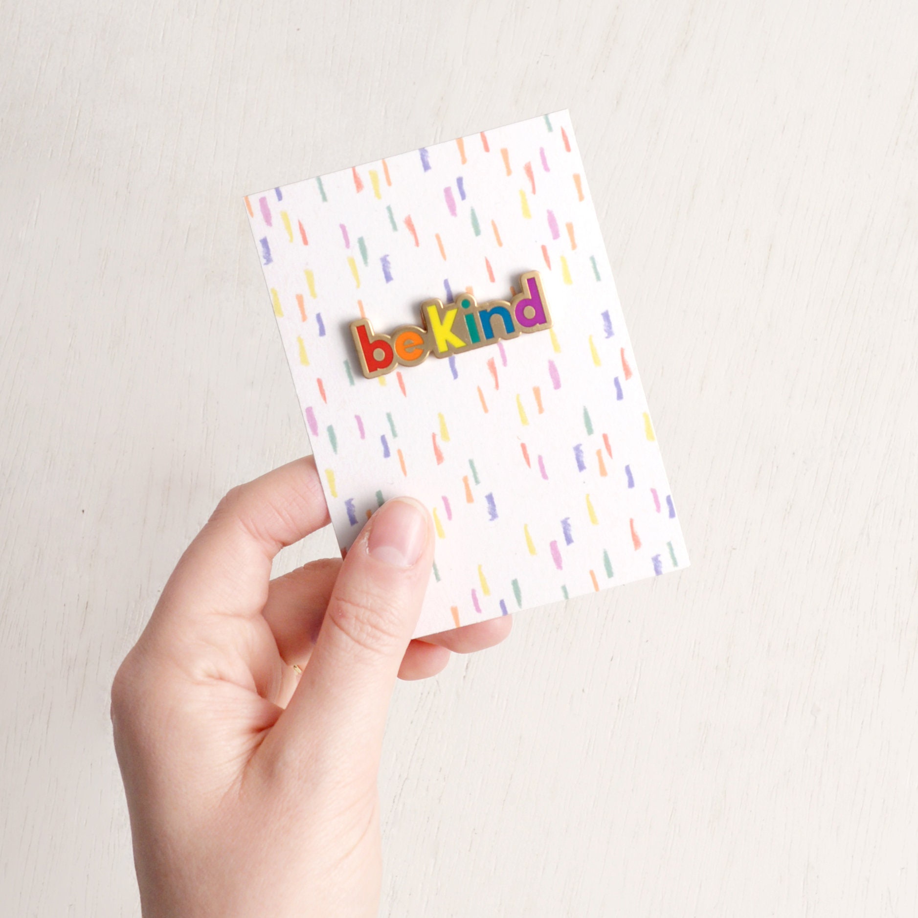 Be Kind Enamel Pin Motivational Pin Rainbow Pin Hard - Etsy
