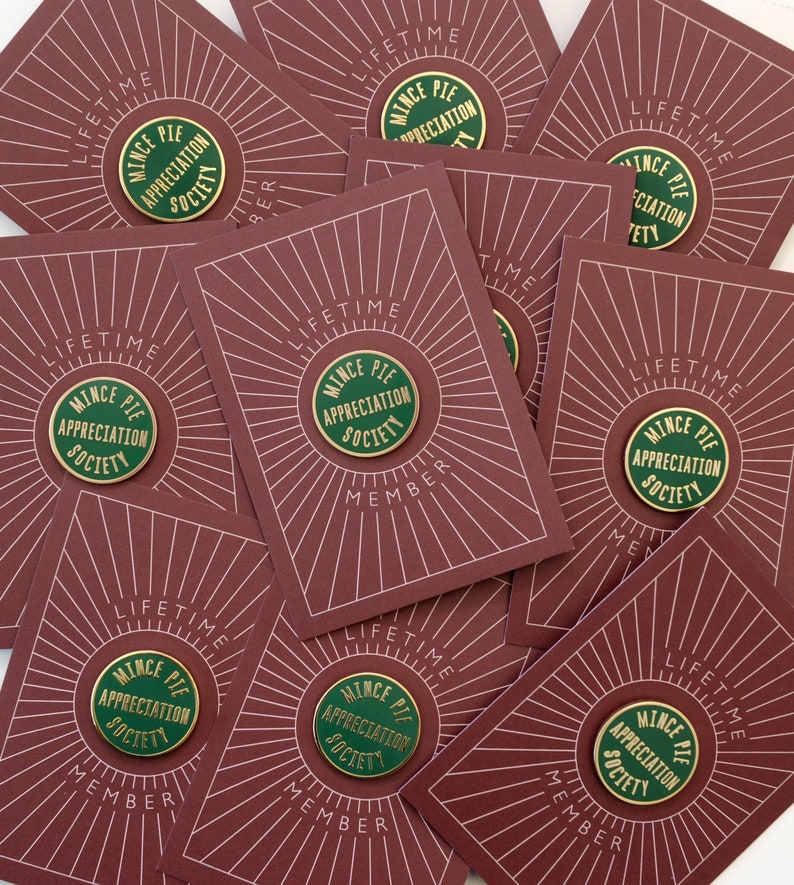 Mince Pie Appreciation Society Pin Hard Enamel Pin - Etsy UK