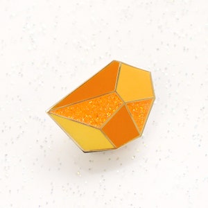 Topaz Birthstone Pin - November Birthday - Gemstone Pin - Hard Enamel ...
