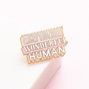 Exceptionally Wonderful Human Pin - Hard Enamel Pin - Enamel Pin ...