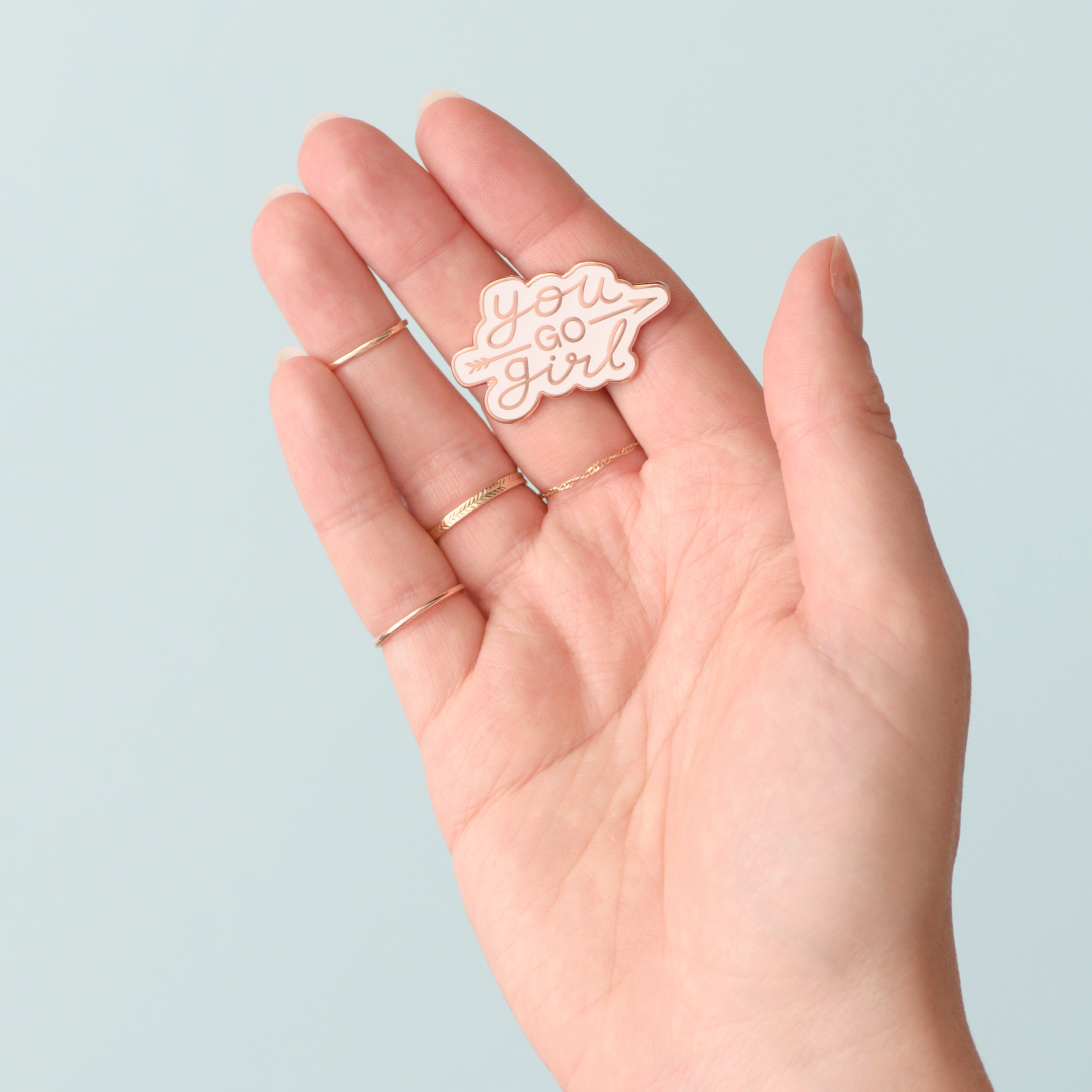 You Go Girl Pin Feminist Pin Motivational Pin Hard - Etsy