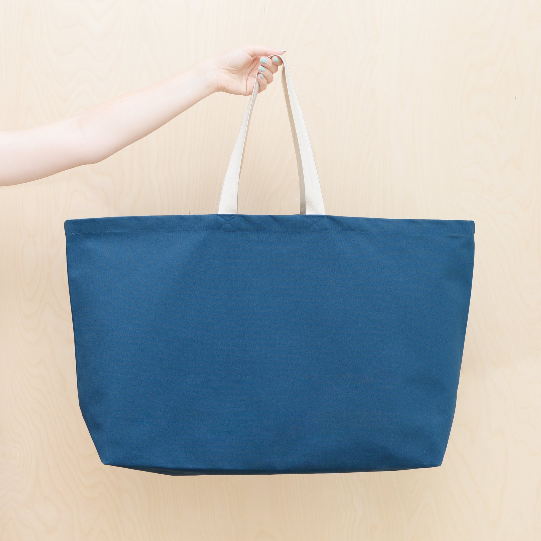 Blue Extra Large Canvas Bag Large Weekend Bag Giant Canvas | Etsy