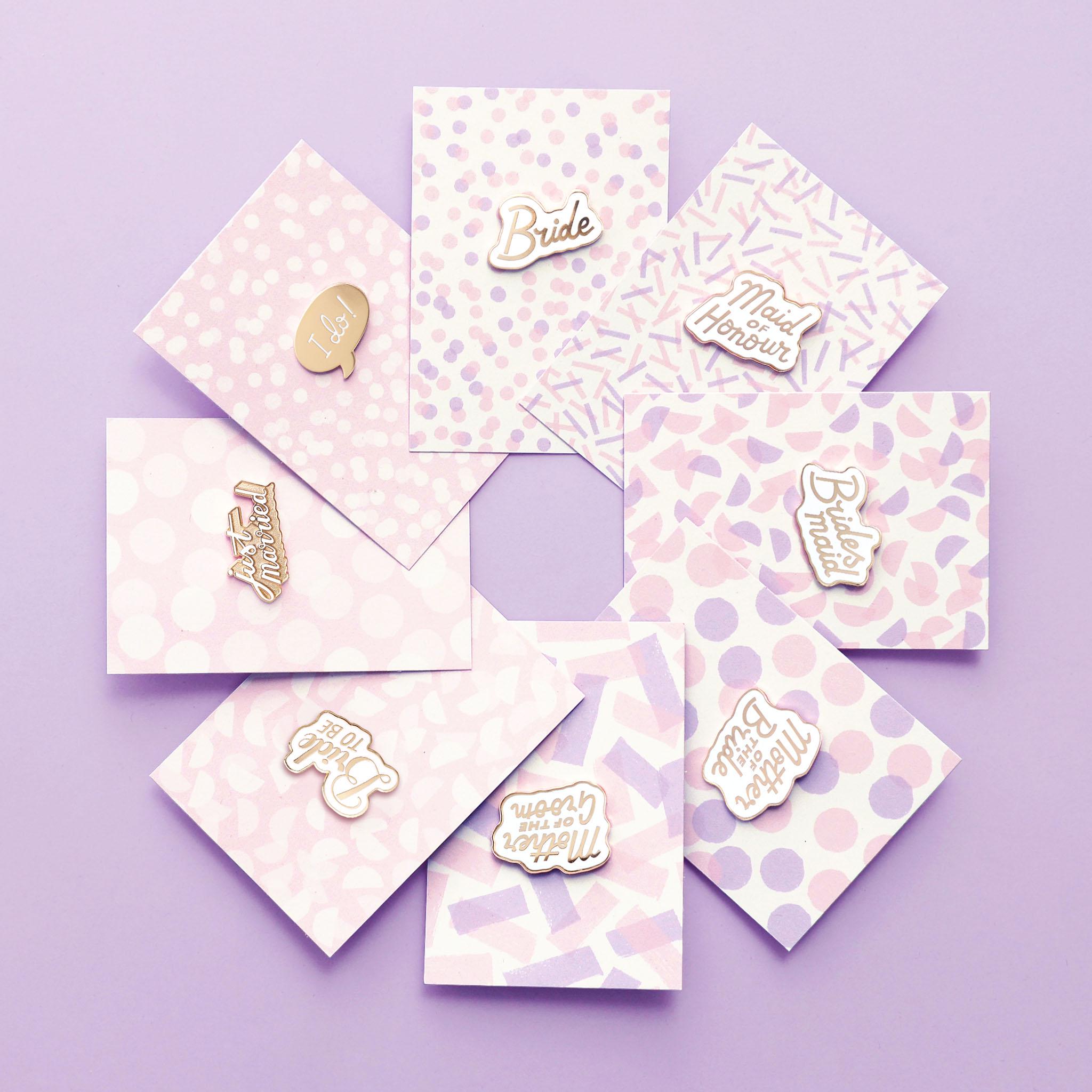 Bridesmaid Hard Enamel Pin | Gold Wedding Lapel Pin | Bridal Party Gift ...