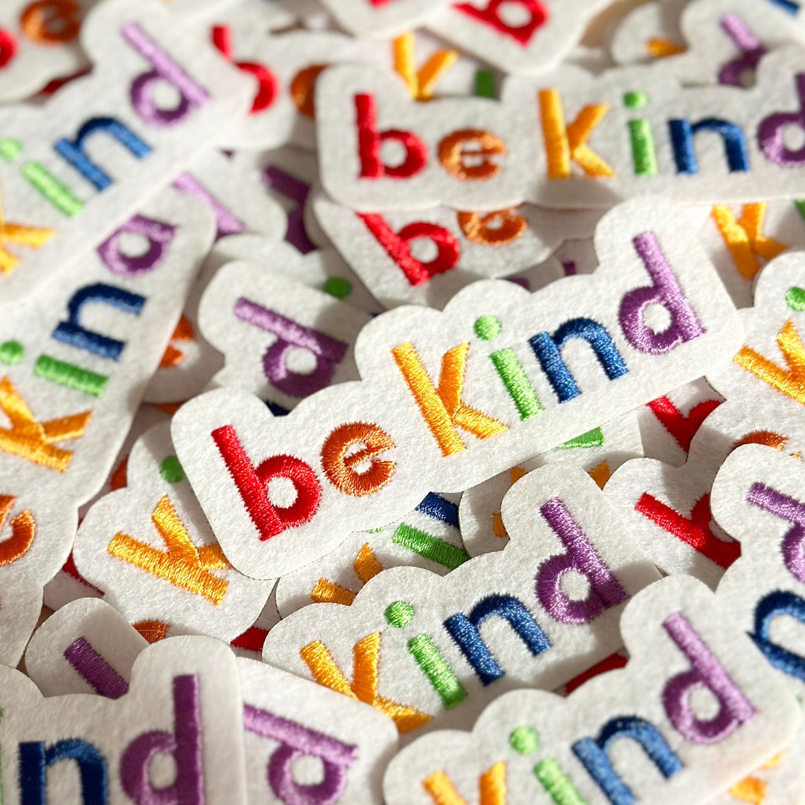 Be Kind Rainbow Embroidered Patch | Iron-on or Sew-on Patch | Kindness ...