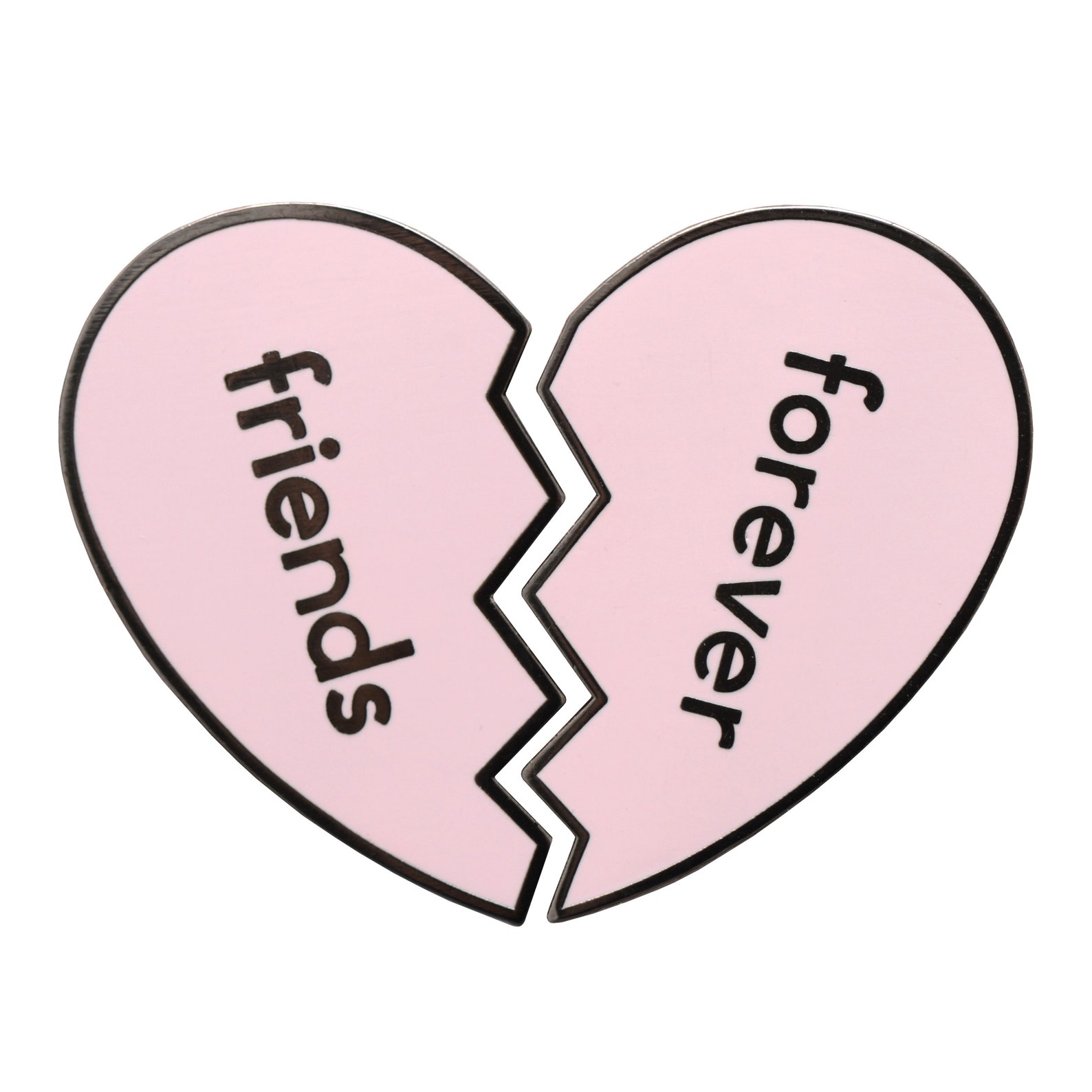 SALE Friends Forever Pin BFF Enamel Pin Heart Flair - Etsy