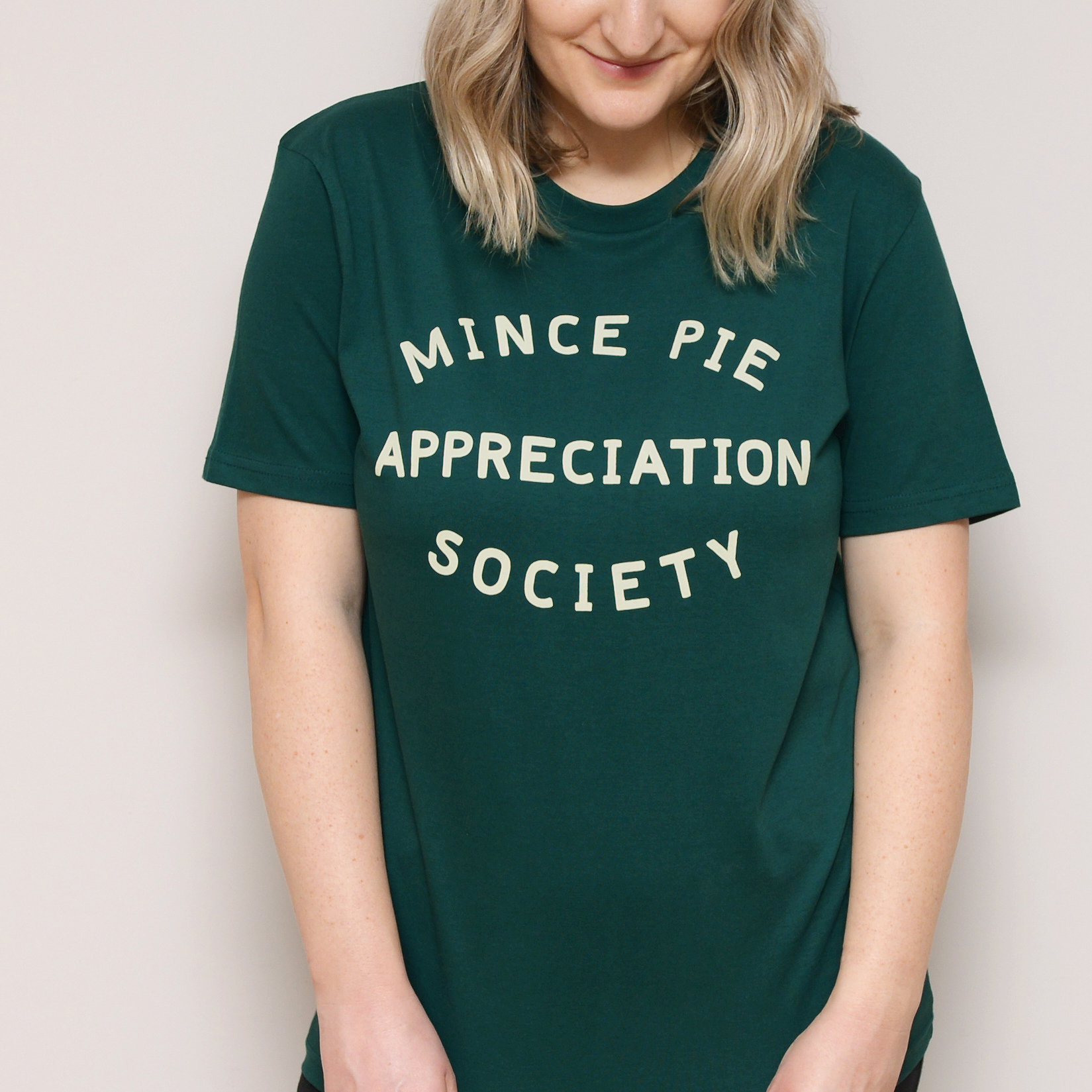 Mince Pie Appreciation Society T-shirt - Unisex Slogan Tee - Christmas ...