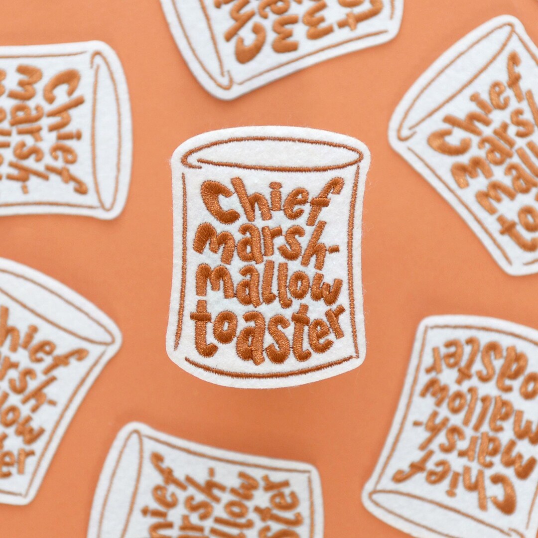 Chief Marshmallow Toaster Embroidered Patch - Embroidered Iron-on ...