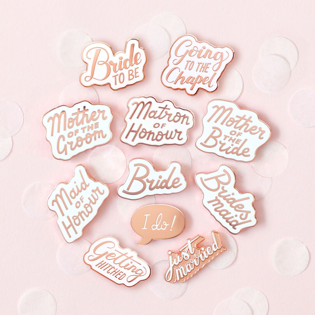Wedding Enamel Pin - Choose Any Pin - Hen Party Badge - Bachelorette ...