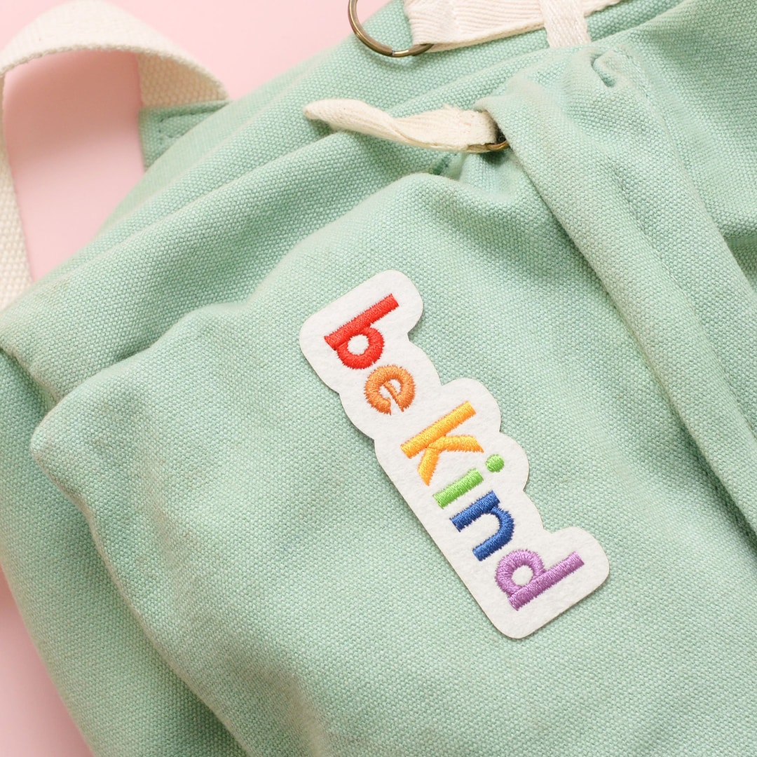 Be Kind Embroidered Patch - Embroidered Iron-on Patches - Rainbow Patch ...