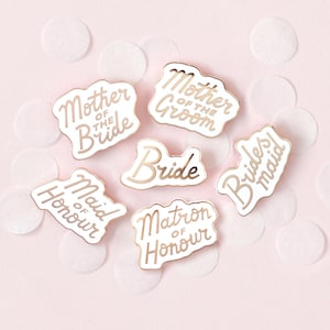 Matron of Honour Enamel Pin - Wedding Enamel Pin - Hen Party Badge ...