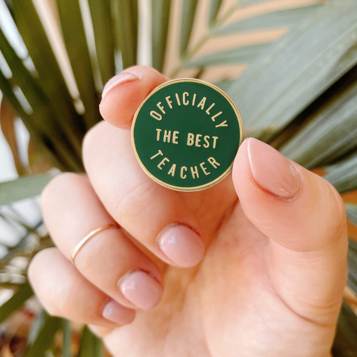 Officially the Best Teacher Enamel Pin | Teacher Thank You Gift | Lapel ...