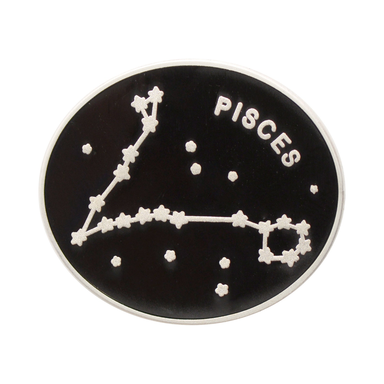 Pisces Zodiac Hard Enamel Pin | Constellation Star Sign Lapel Pin ...
