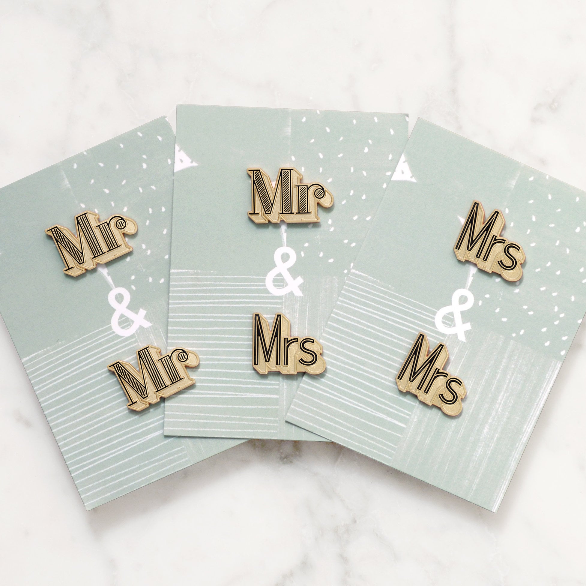 Mr/mrs Enamel Pin Set Wedding Enamel Pin Newlyweds Gift - Etsy