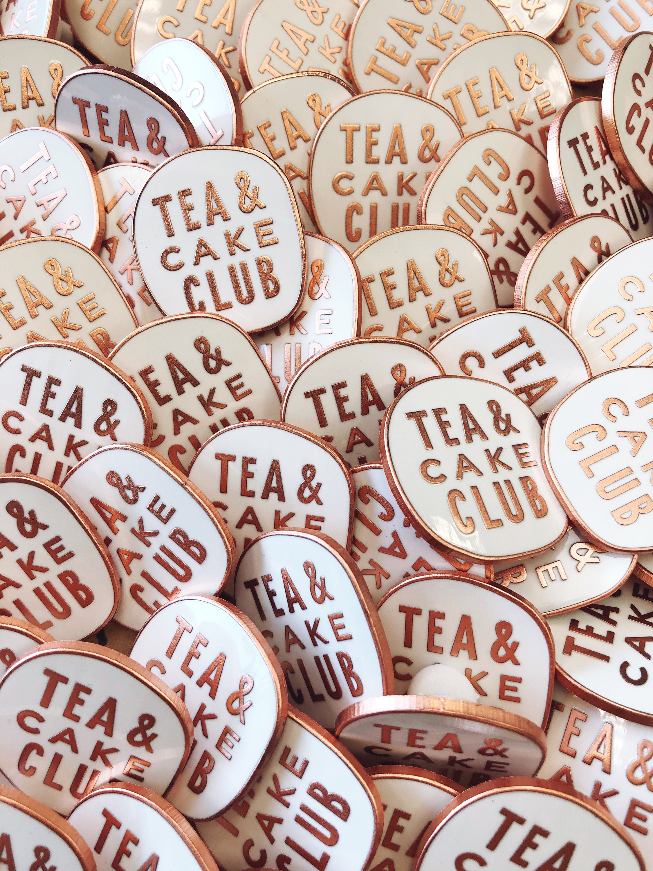 Tea & Cake Club Pin Enamel Pin Flair Brooch Lapel Pin | Etsy