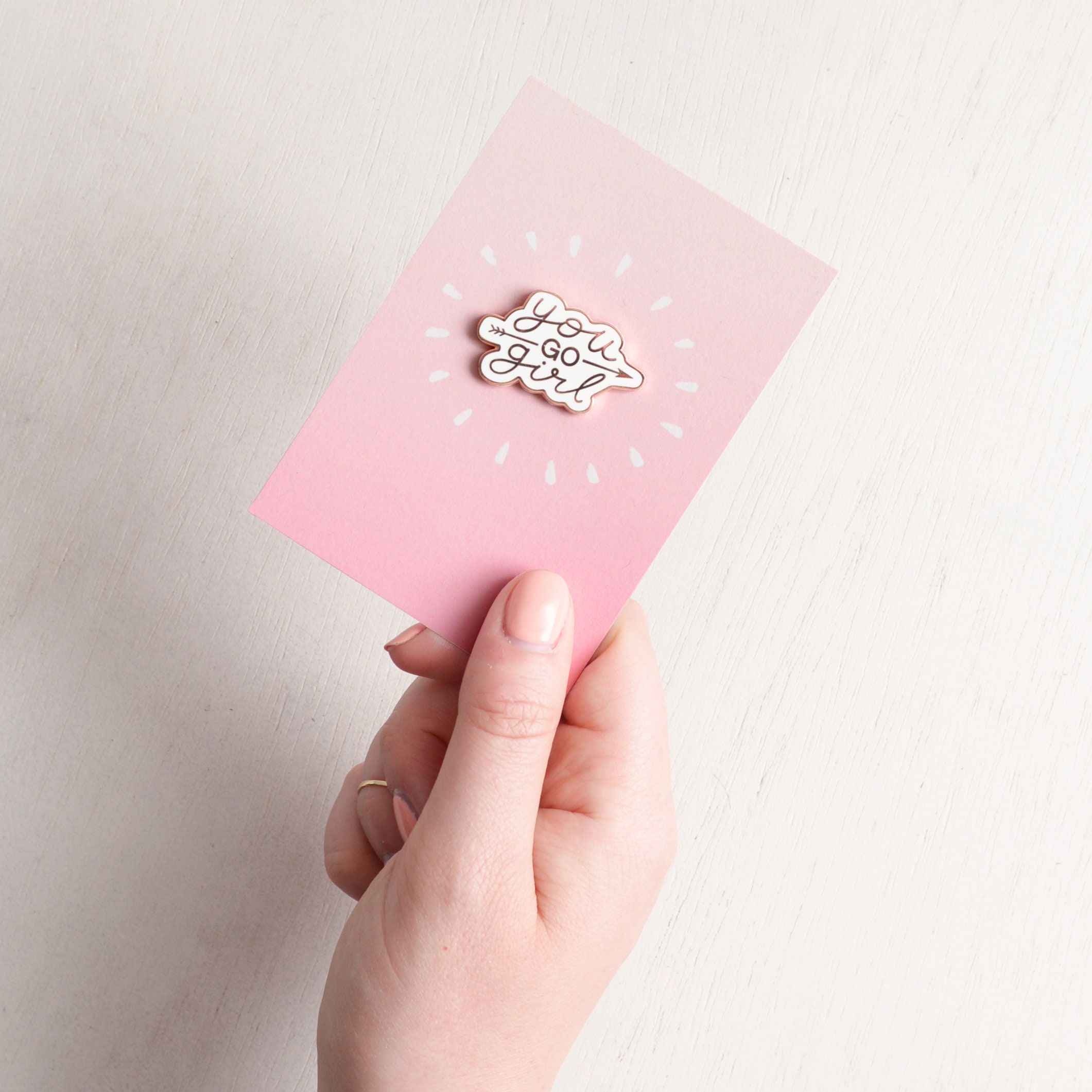You Go Girl Pin Feminist Pin Motivational Pin Hard - Etsy