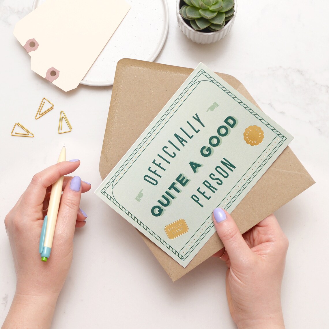 Officially Quite A Good Person Greeting Card Card for - Etsy UK