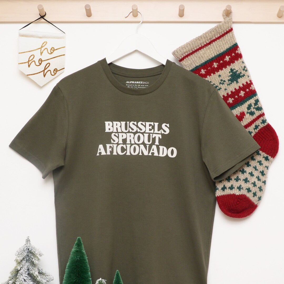 Brussels Sprout Aficionado T-shirt - Unisex Slogan Tee - Christmas T ...