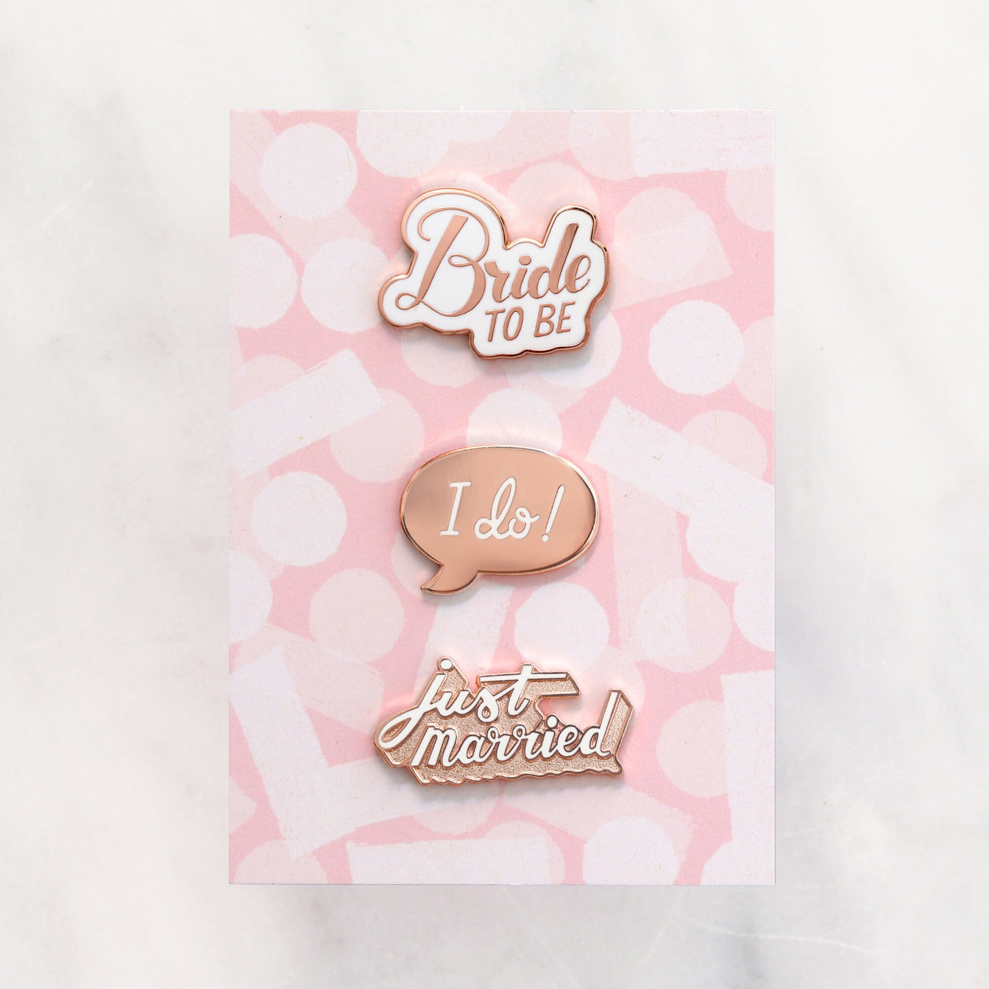 Set of 3 Wedding Enamel Pin Set Hen Party Badges - Etsy