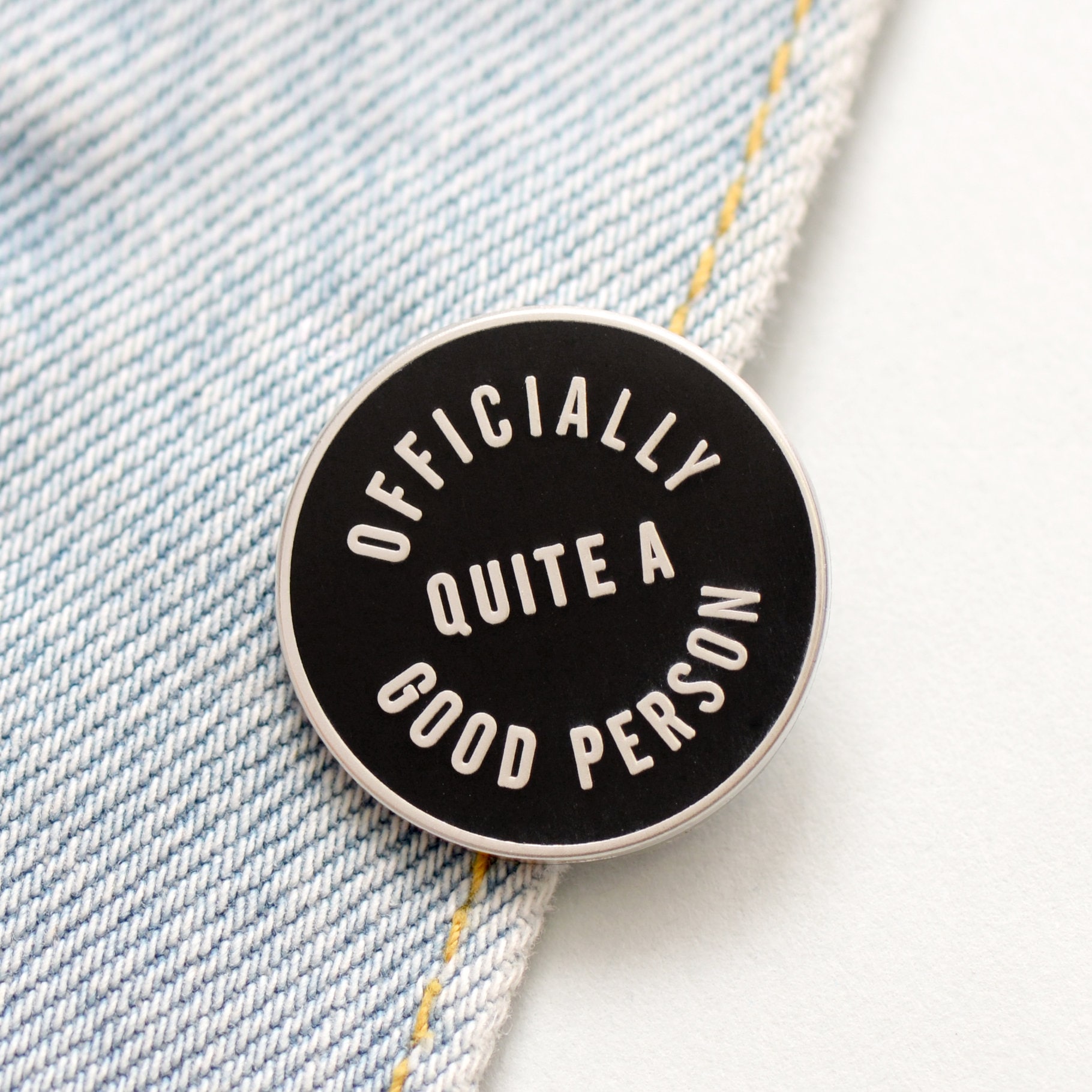 Officially Quite A Good Person Pin Hard Enamel Pin Gift | Etsy