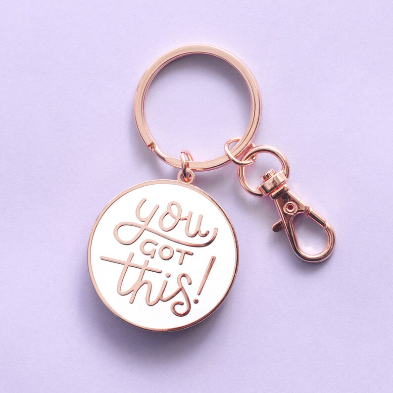 You Got This Enamel Keyring Motivational Keychain Key Ring - Etsy UK