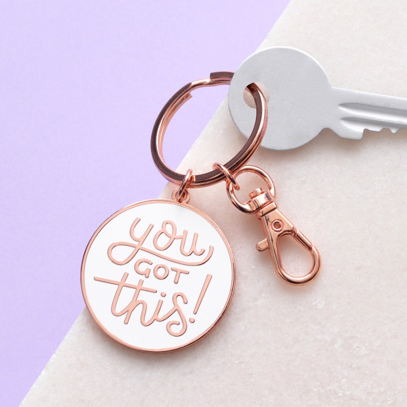 You Got This Enamel Keyring Motivational Keychain Key Ring - Etsy UK