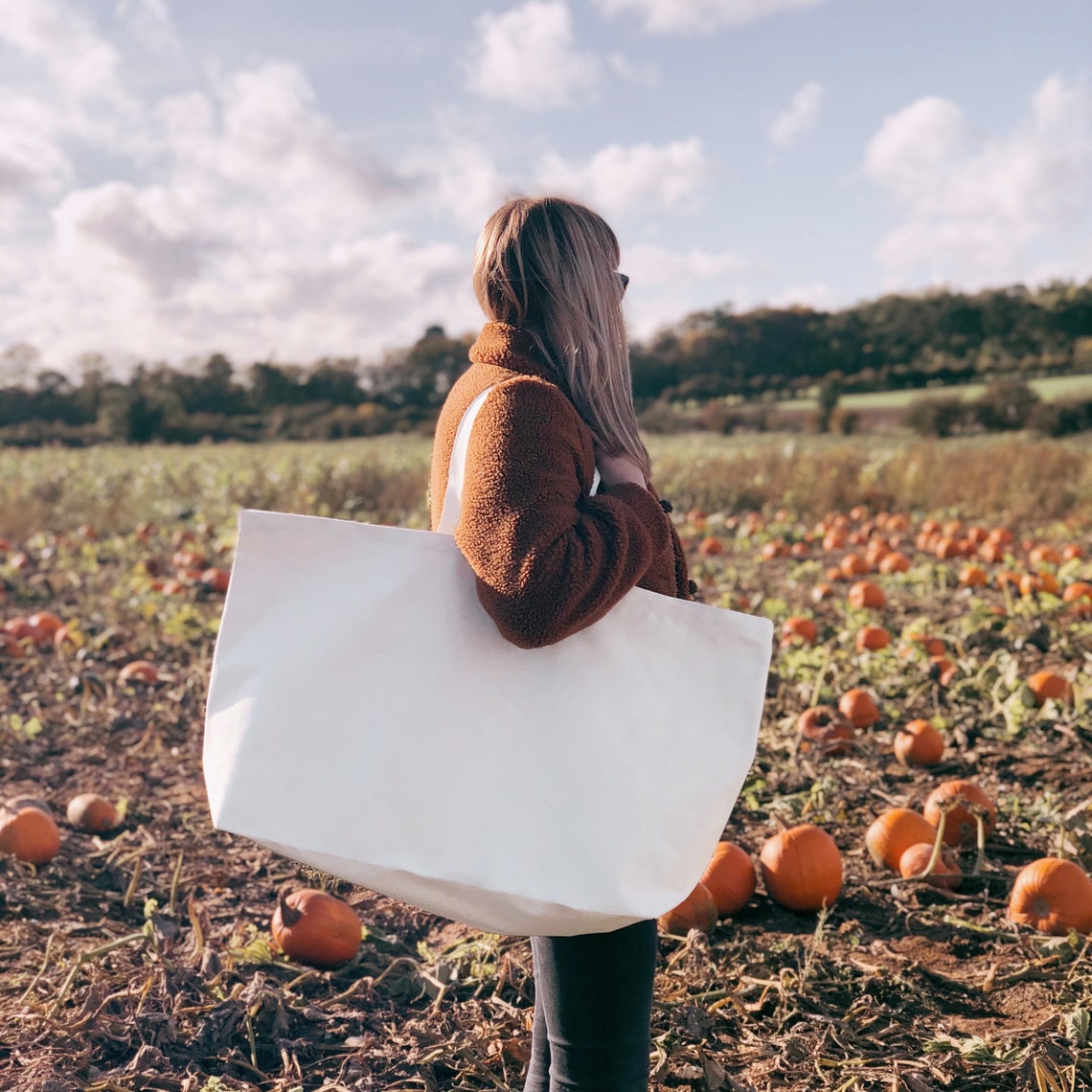 Extra Large Canvas Tote Bag | Oversized Shopper | Really Big Weekend ...