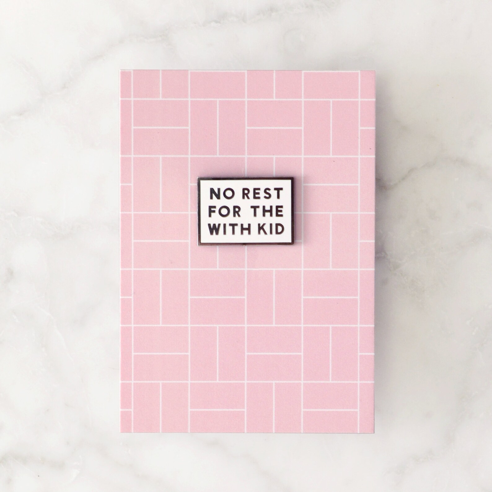 No Rest for the With Kid Enamel Pin | Mom Lapel Pin | Hard Enamel Badge ...