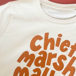 Chief Marshmallow Toaster Kids T-shirt - Natural Fleck - Funny Slogan T ...