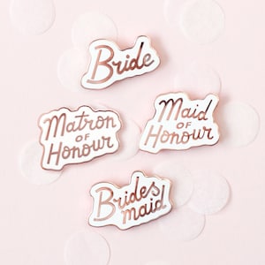 Matron of Honour Enamel Pin Wedding Enamel Pin Hen Party Badge ...