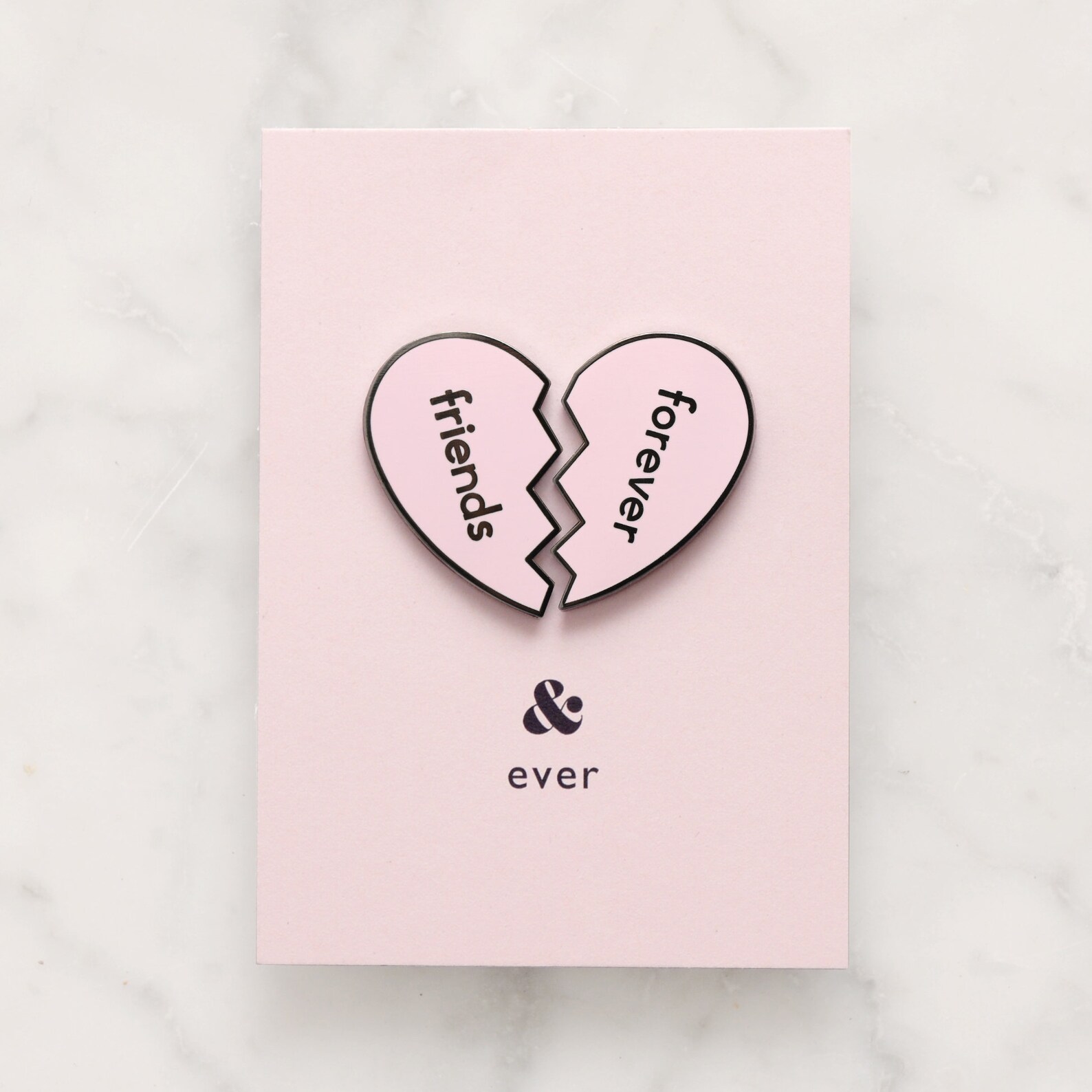 SALE Friends Forever Pin BFF Enamel Pin Heart Flair - Etsy