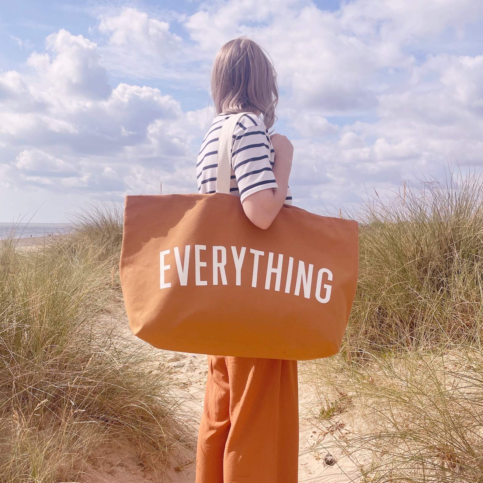Extra Large Tan Canvas Tote Bag | Everything Really Big Bag | Oversized ...