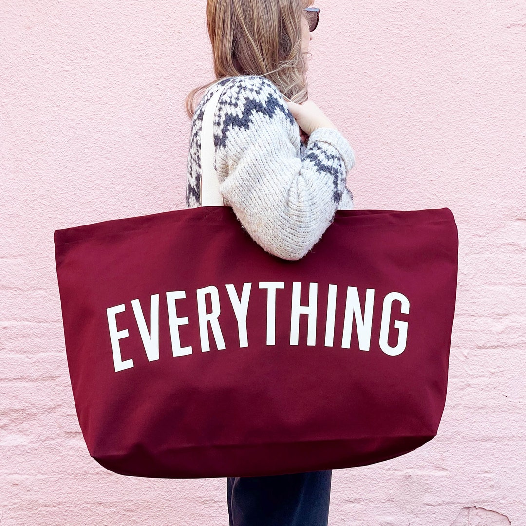 Extra Large Canvas Tote Bag | Everything Really Big Bag | XL Oversized ...