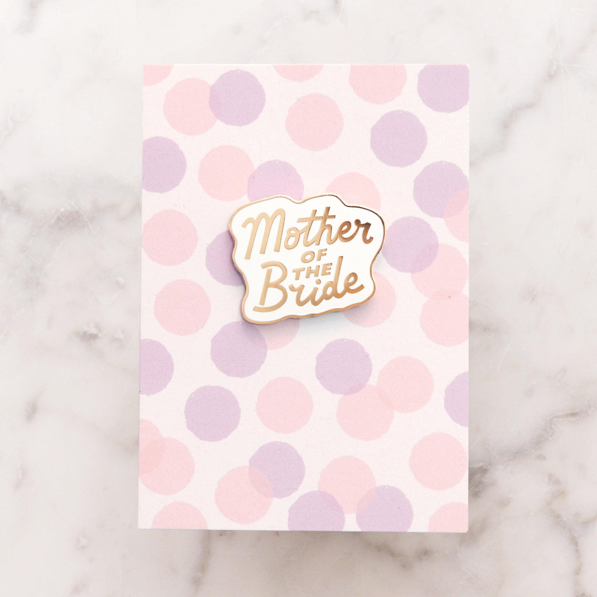 Mother of the Bride Hard Enamel Pin | Gold Wedding Lapel Pin | Hen ...