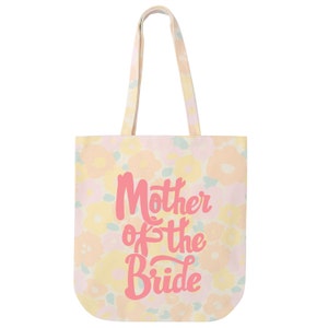 Mother of the Bride Floral Canvas Bag - Gift for Mum - Flower Shoulder ...