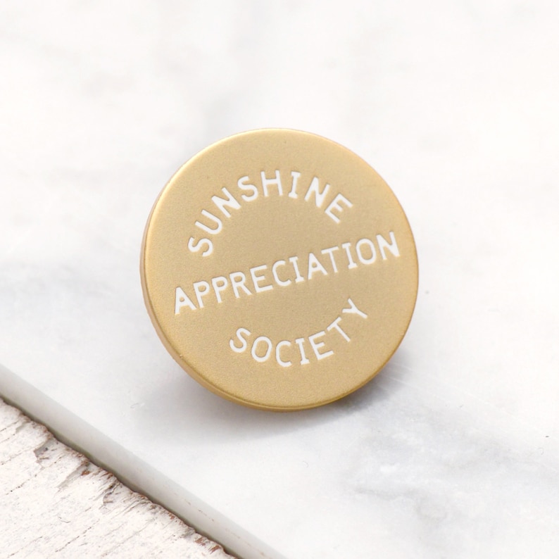 Sunshine Appreciation Society Pin Hard Enamel Pin Summer - Etsy