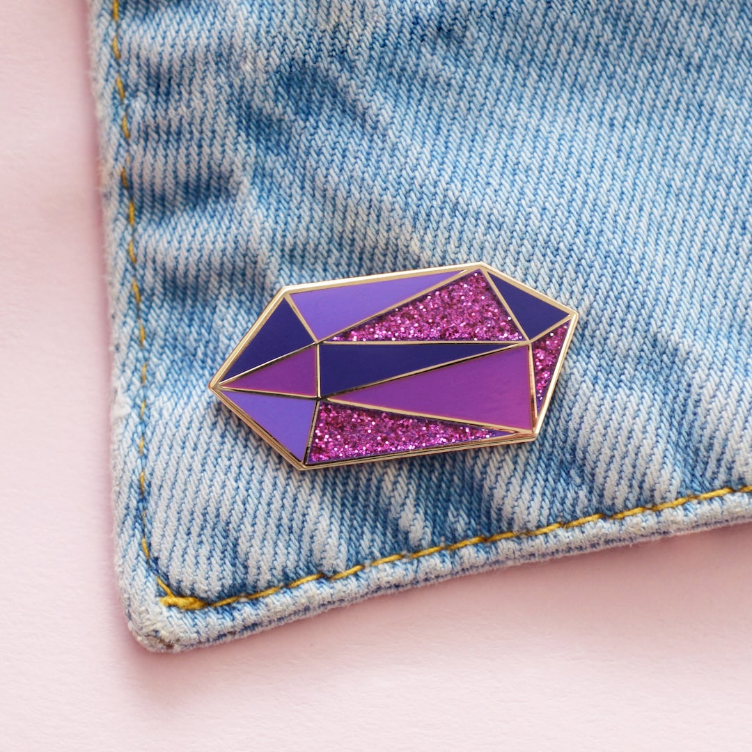Amethyst Birthstone Pin - February Birthday - Gemstone Pin - Hard ...