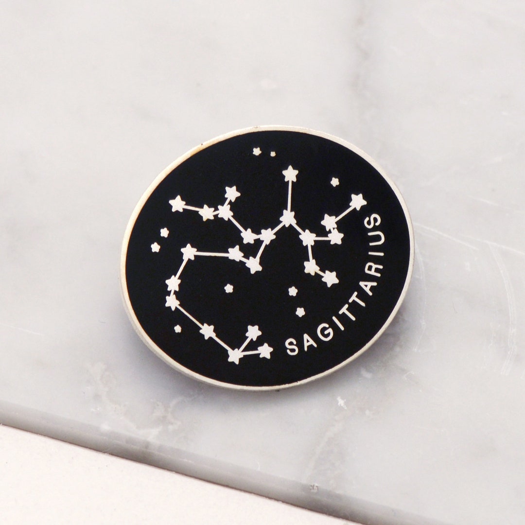 Sagittarius Pin - Zodiac Pin - Constellation Enamel Pin - Hard Enamel ...