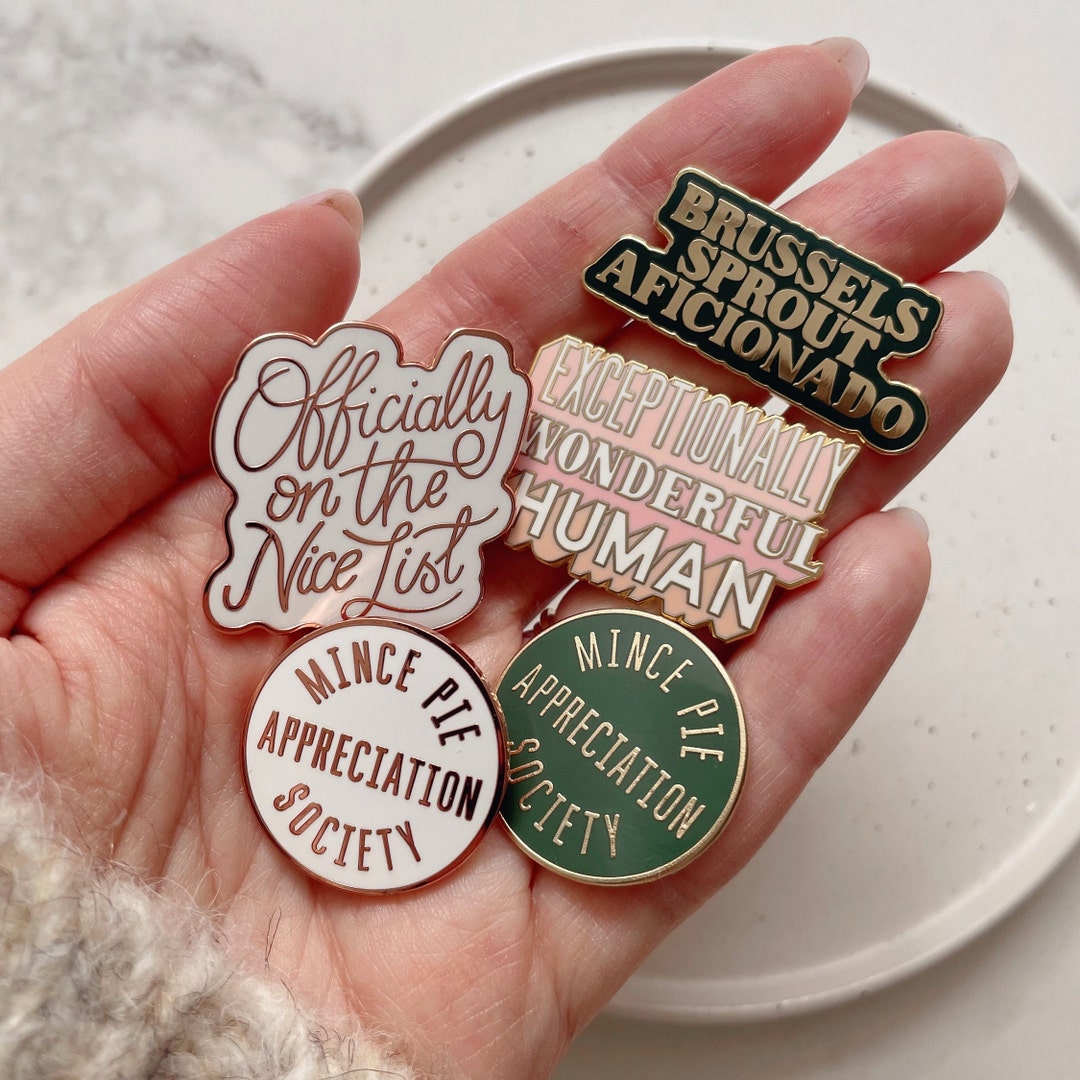 Christmas Pin Badges | Secret Santa & Stocking Filler Gift | Christmas ...