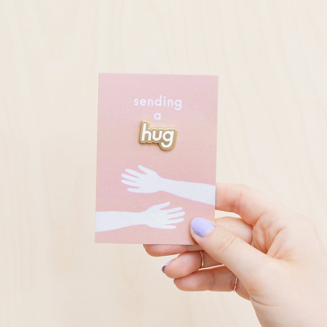 Sending A Hug Pin - Hard Enamel Pin - Hug Pin - Enamel Pin - Flair ...