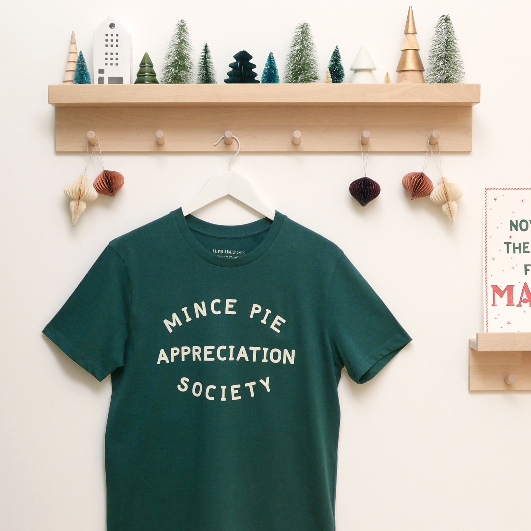 Mince Pie Appreciation Society T-shirt - Unisex Slogan Tee - Christmas ...