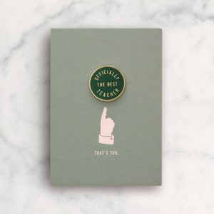 Officially the Best Teacher Pin - Teacher Pin - Gift for Teacher ...